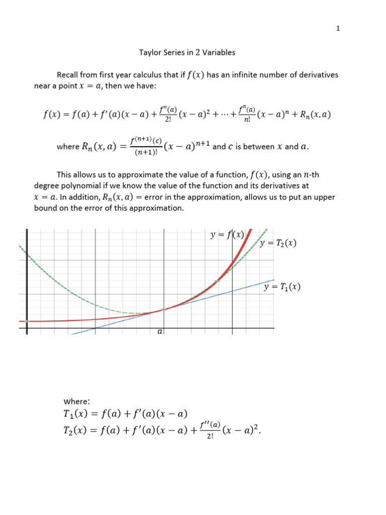 Calculus 3 Taylor Series in 2 Variables 2 | PDF | Numerical Analysis ...