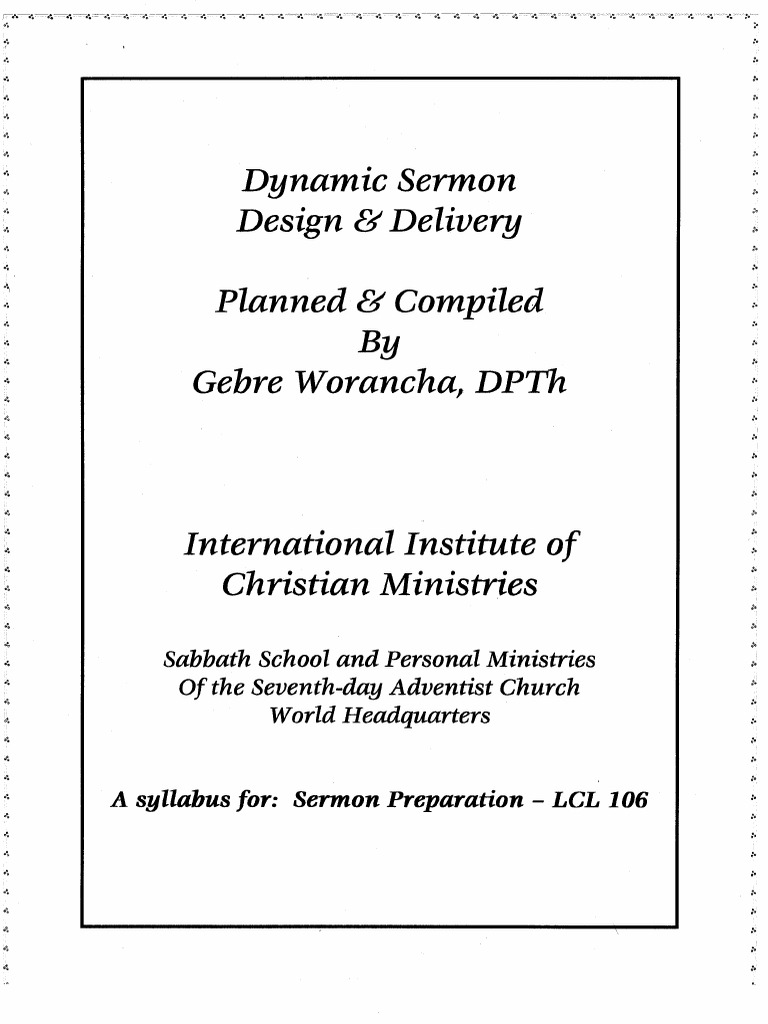 LCL 06 Sermon Preparation | PDF