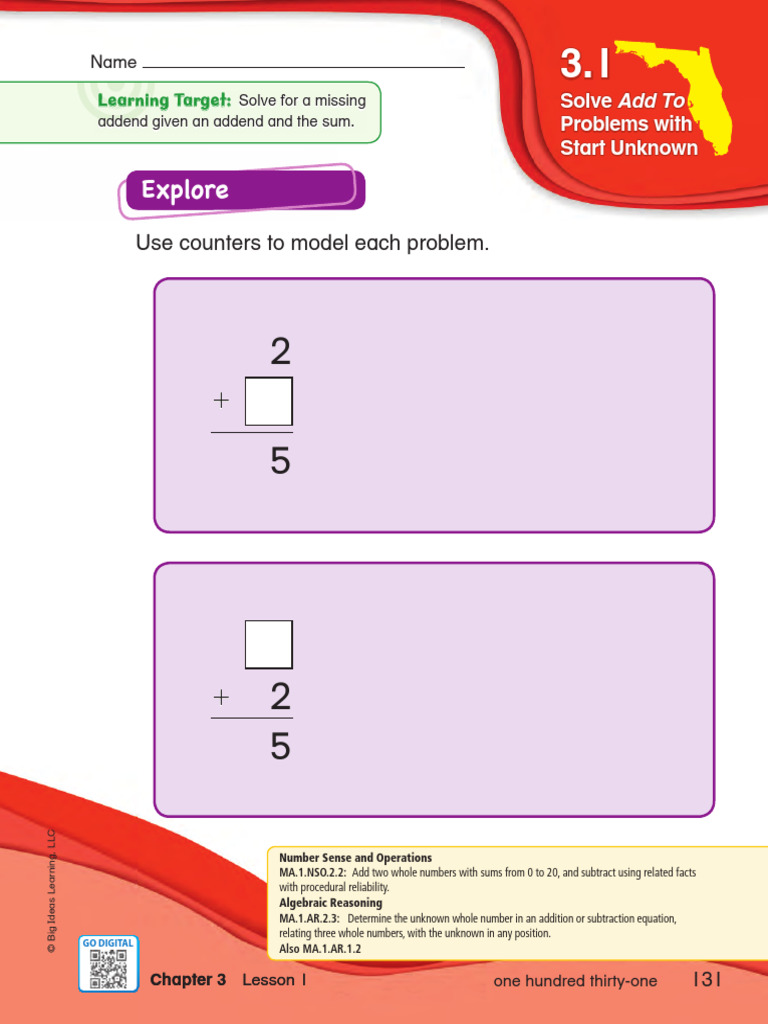 5 Math fl23 1stgrade Ipe 03 | PDF