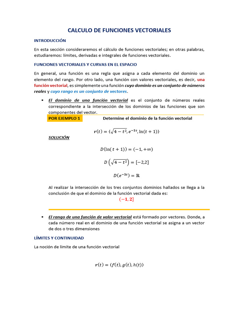 CALCULO_DE_FUNCIONES_VECTORIALES_CALCULO II | PDF | Vector Euclidiano | Función (Matemáticas)