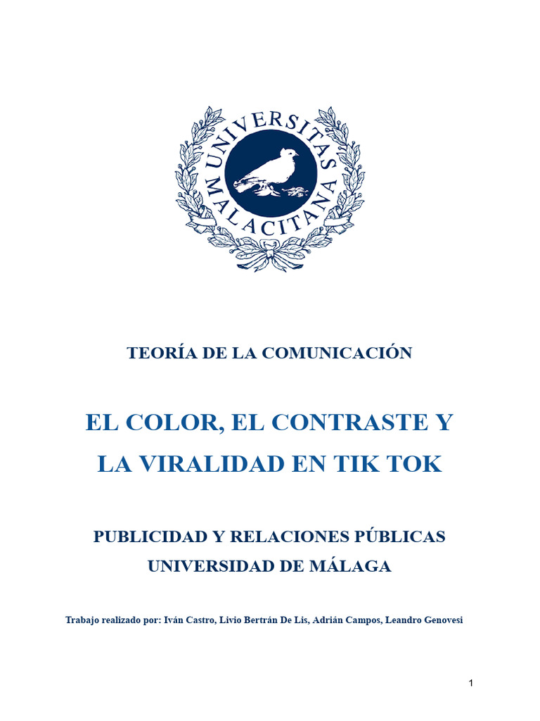 Color y Viralidad en TikTok: Estrategias Visuales | PDF | Color ...