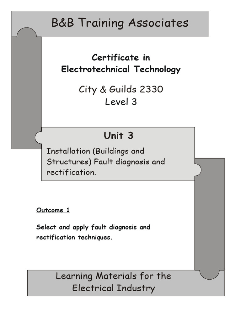 Electrical Installation (Buildings and Structures) Fault Diagnosis and Rectification. | PDF ...