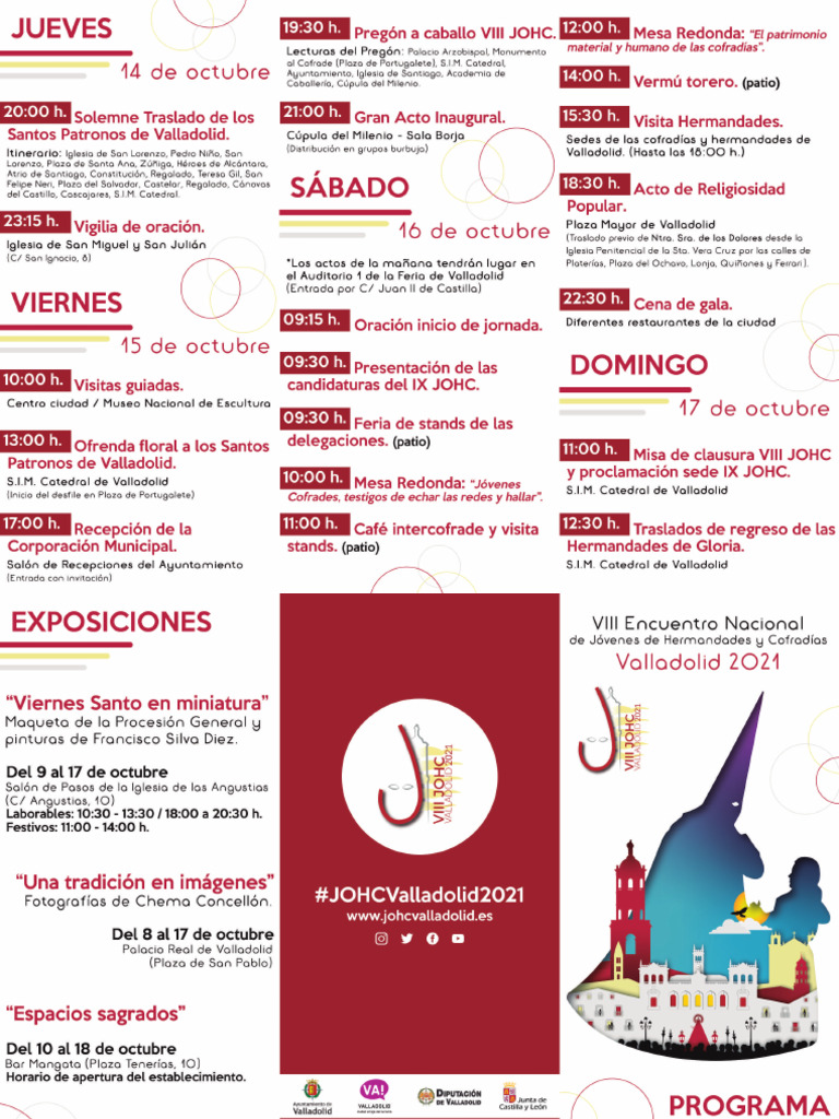 Tríptico JOHC Programa COMPLETO | PDF