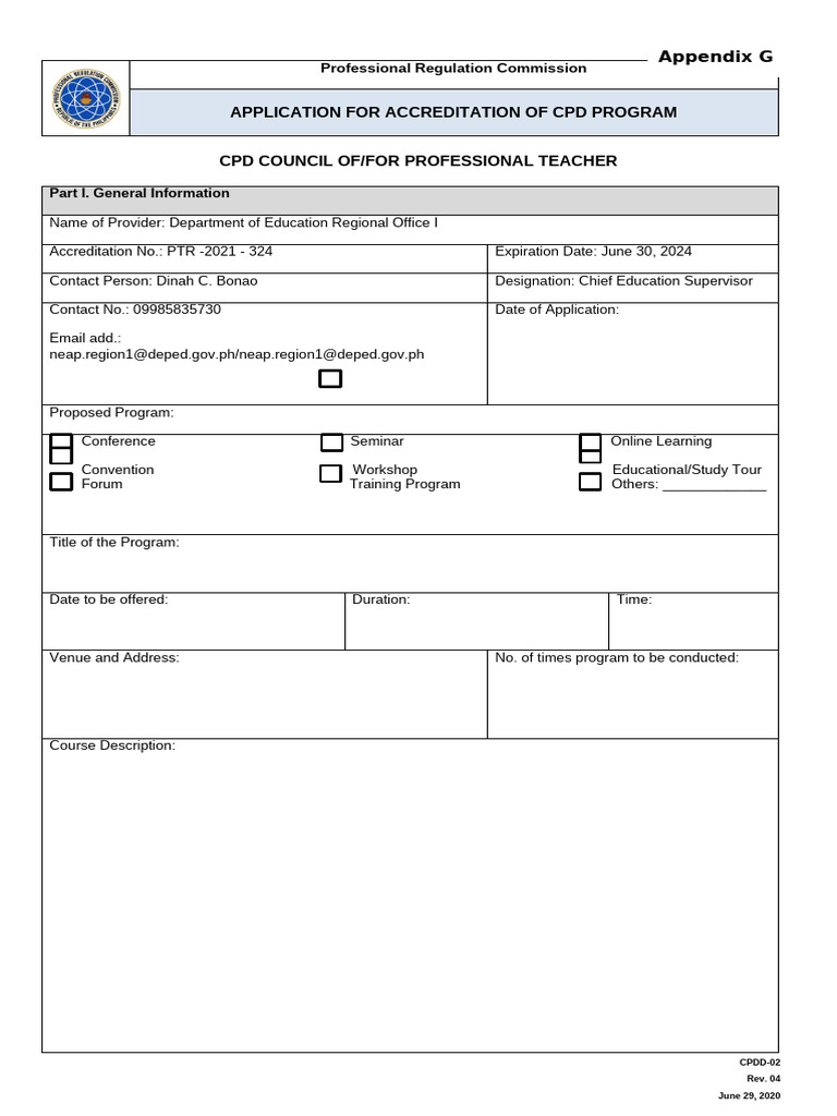 Application For Accreditation | PDF | Identity Document