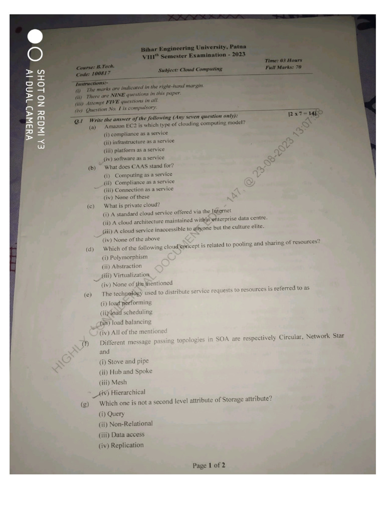 Cloud Computing 2023 | PDF