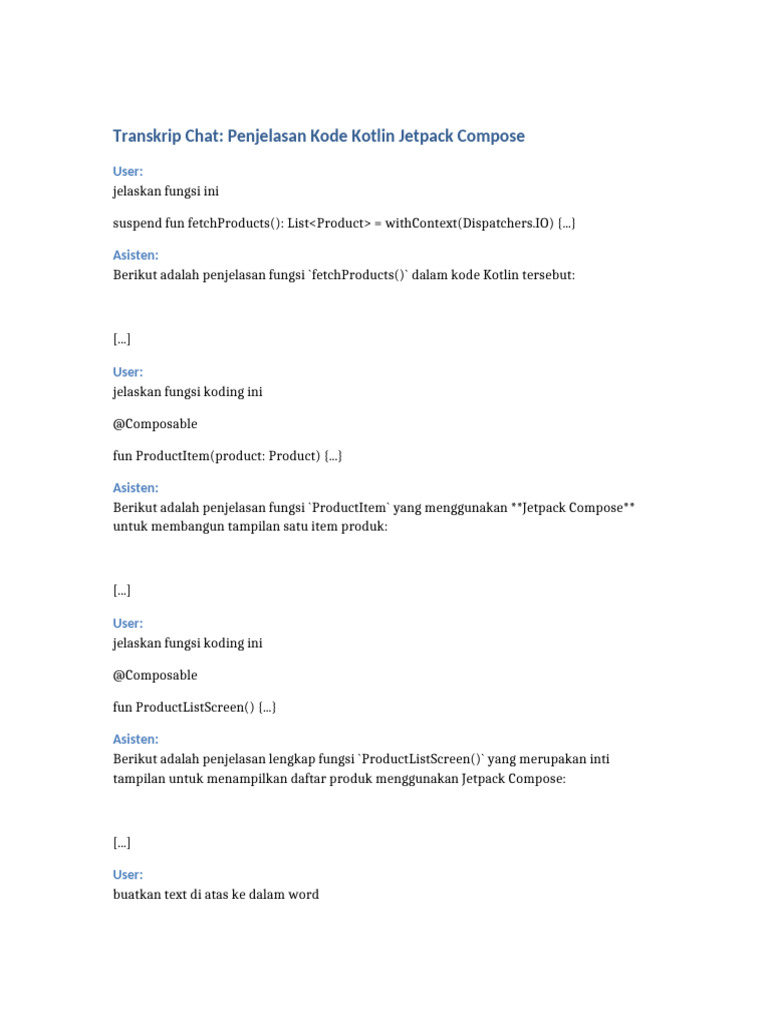 Kotlin API Dengan Jetpack Compose Part 3 | PDF