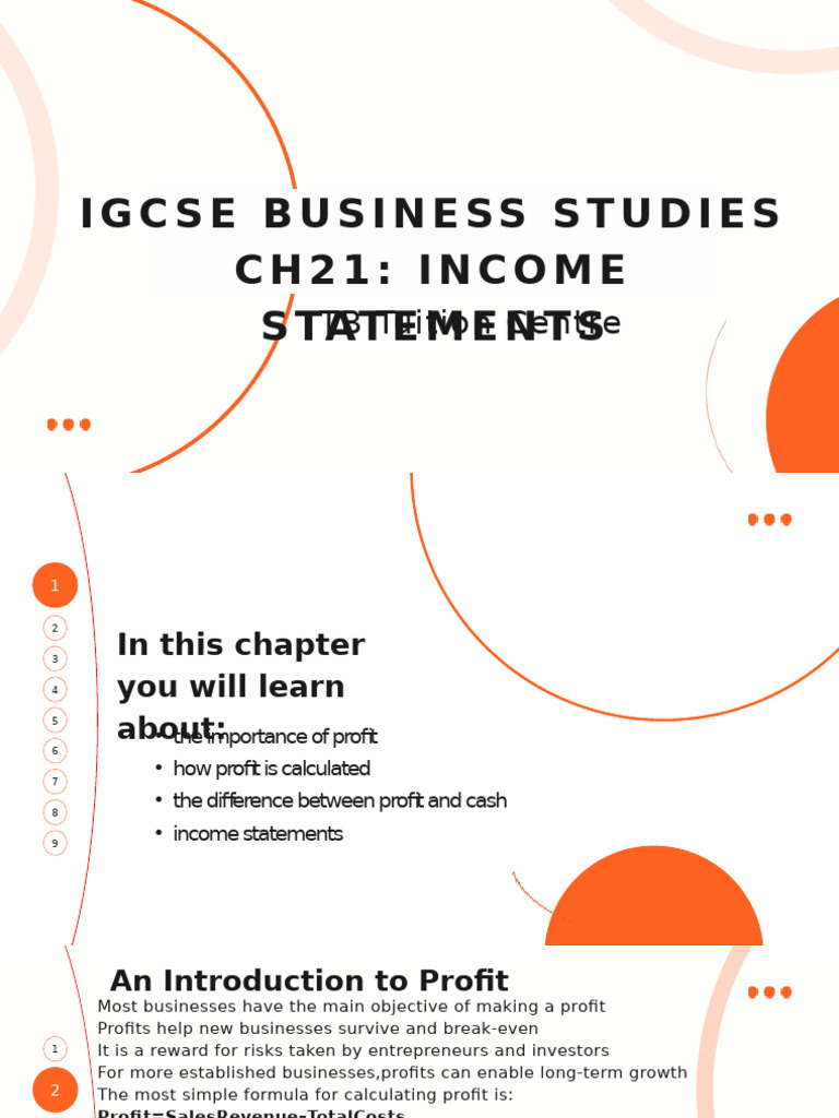 Profit and Loss in Business Studies | PDF | Net Income | Income Statement
