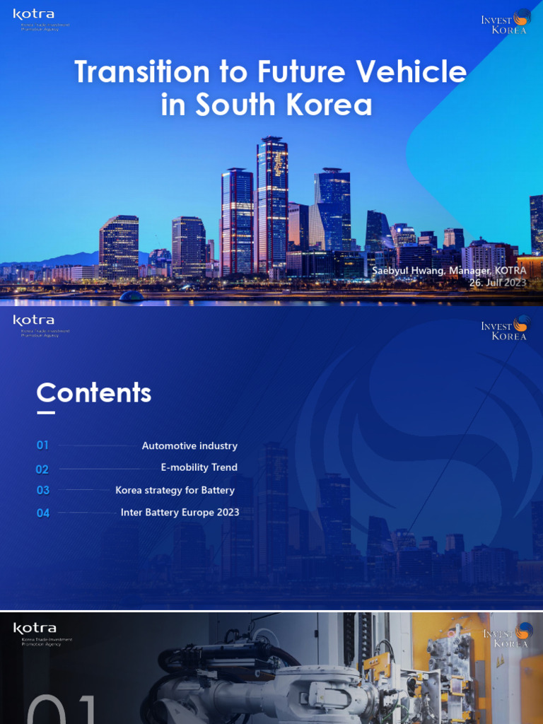 Korea KOTRA Transiton to Future Vehicle | PDF | Electric Vehicle | Car