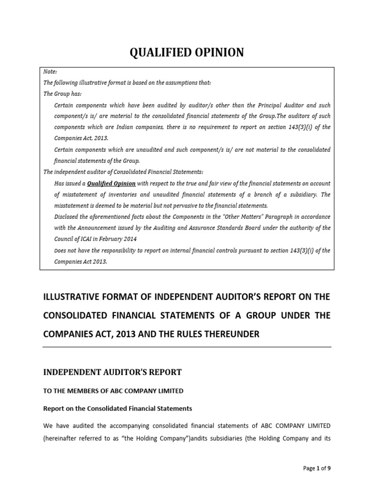 Consolidated Audit Report Format 2024-25 | PDF | Audit | Auditor's Report