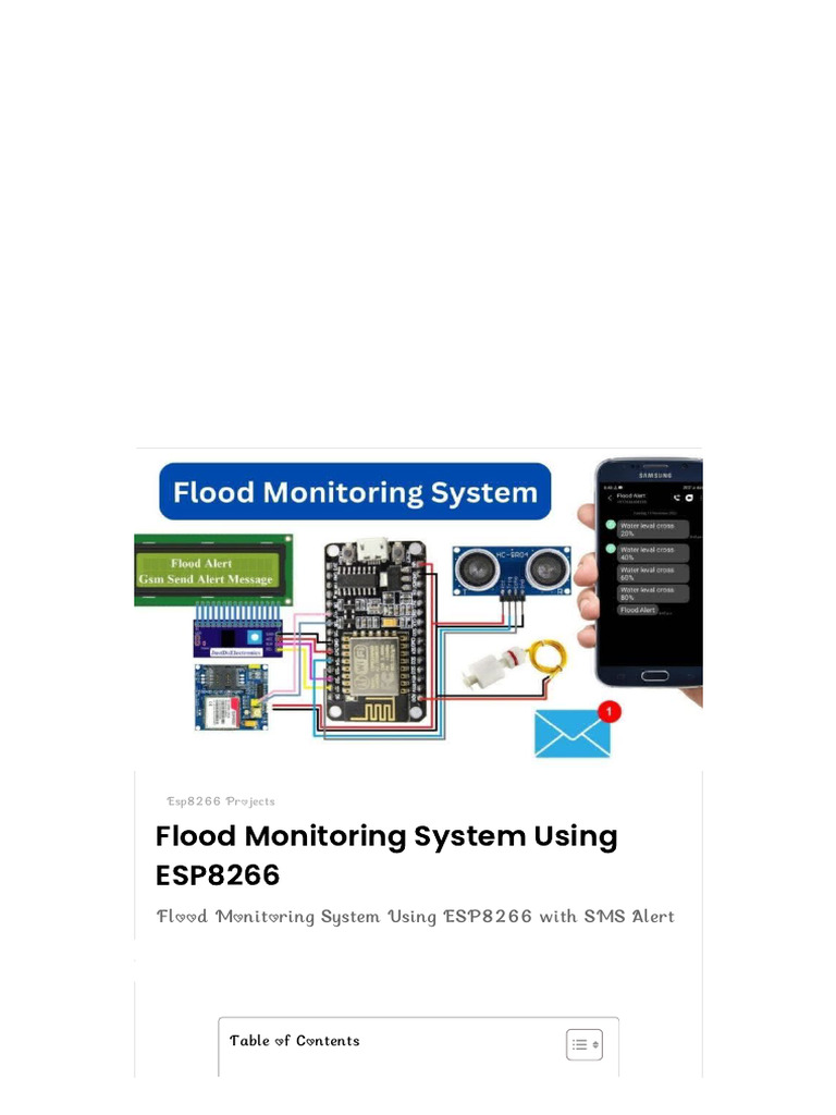 Flood Monitoring System Using Esp8266 Sayed 1 Pdf Gsm Electronics
