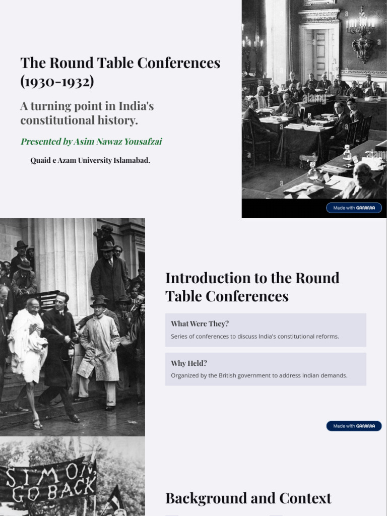 The Round Table Conferences 1930 1932 | PDF | Government | Indian ...
