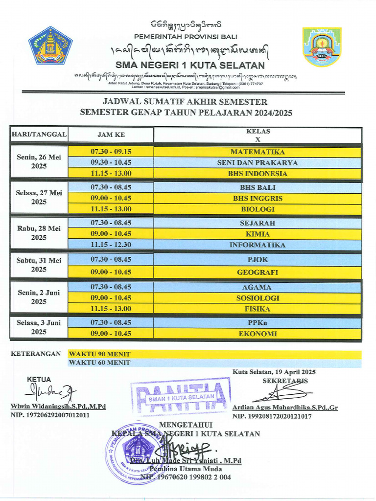 Jadwal SAS X | PDF