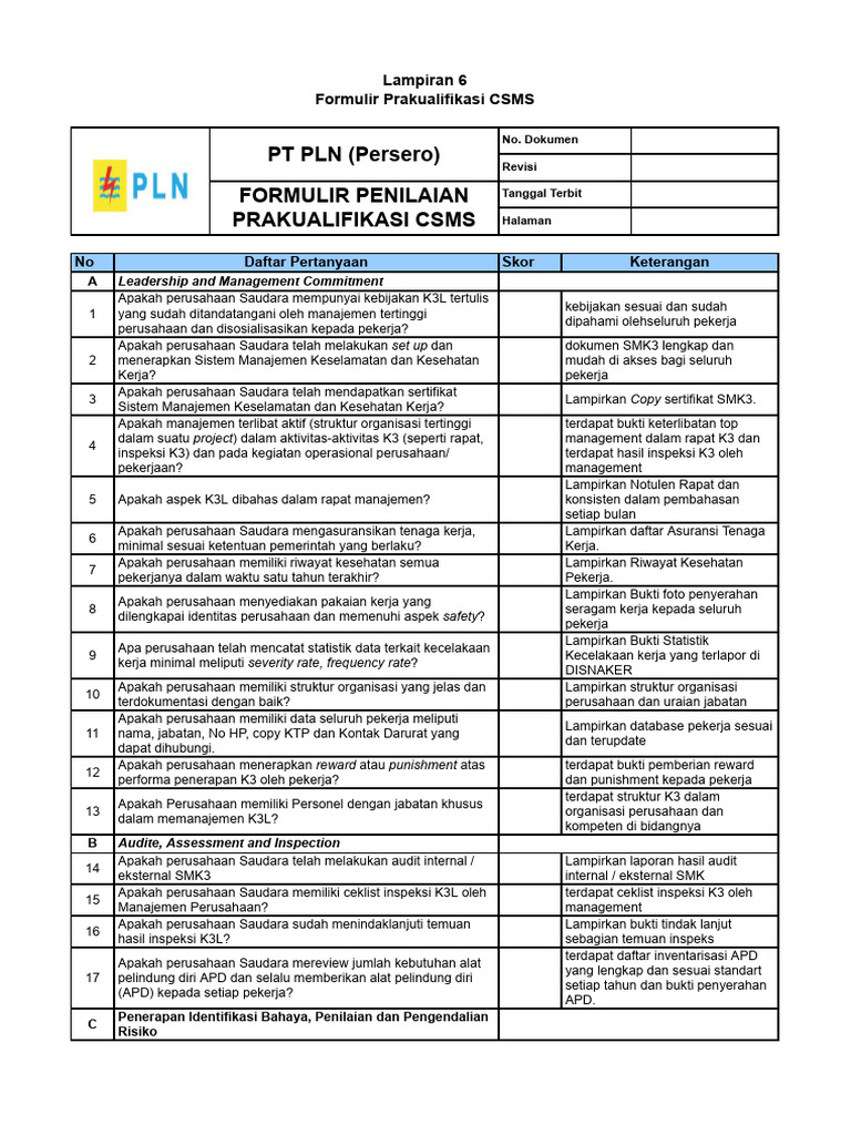Prakualifikasi CSMS | PDF