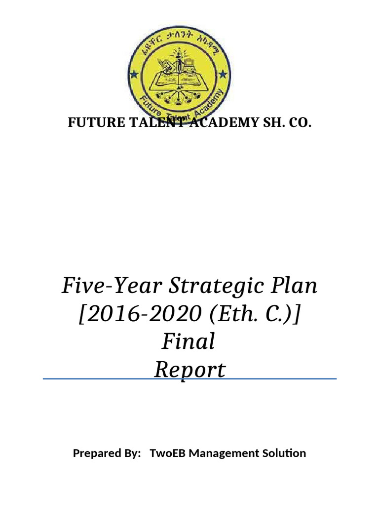 Strategic Plan - 2016-2020 Eth C Final Report 2 | PDF | Strategic ...