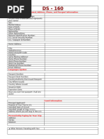 DS-160 Visa Application Sample Form | PDF | Travel Visa | Social ...