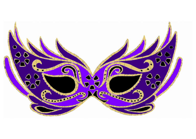 Violet Masquerade Mask Paper Craft | PDF