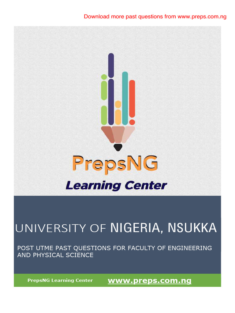 UNN Post UTME Past Questions For Science | PDF | Chlorine | Aluminium