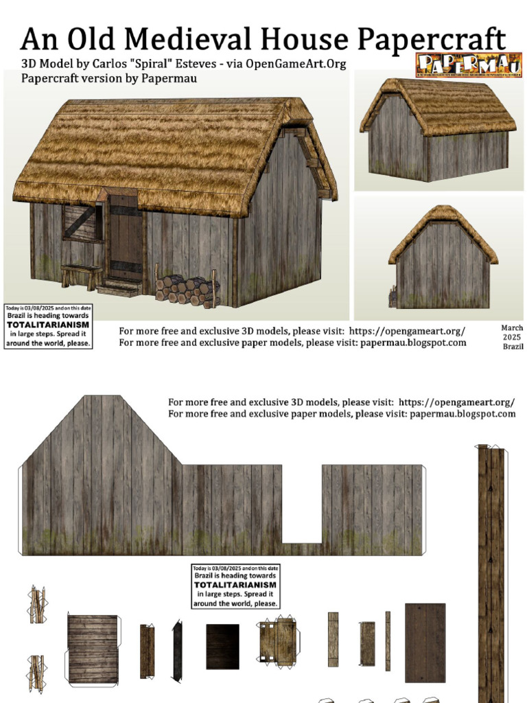 An Old Medieval House Papercraft - by Spiral and Papermau - 08 03 2025 ...