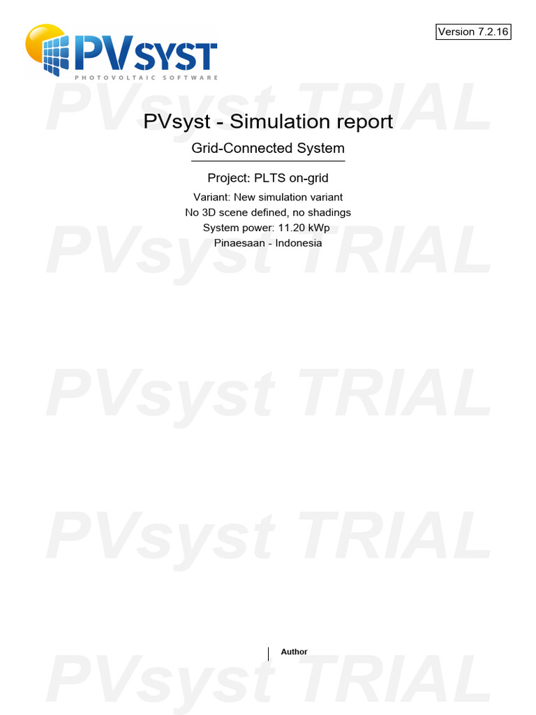 PLTS On-Grid - Project - VC0-Report | PDF | Photovoltaic System ...