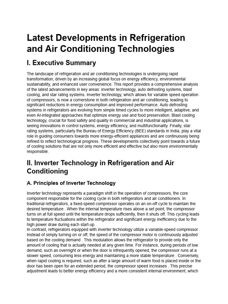 chep 9 Refrigeration and AC Advancements | PDF | Refrigerator | Air ...