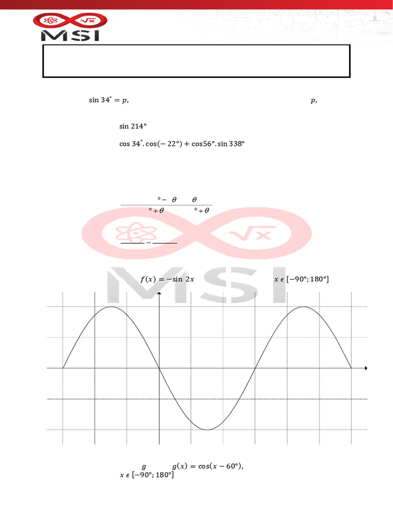 Grade 12 Trigonometry Test 4 | PDF | Trigonometry | Geometry