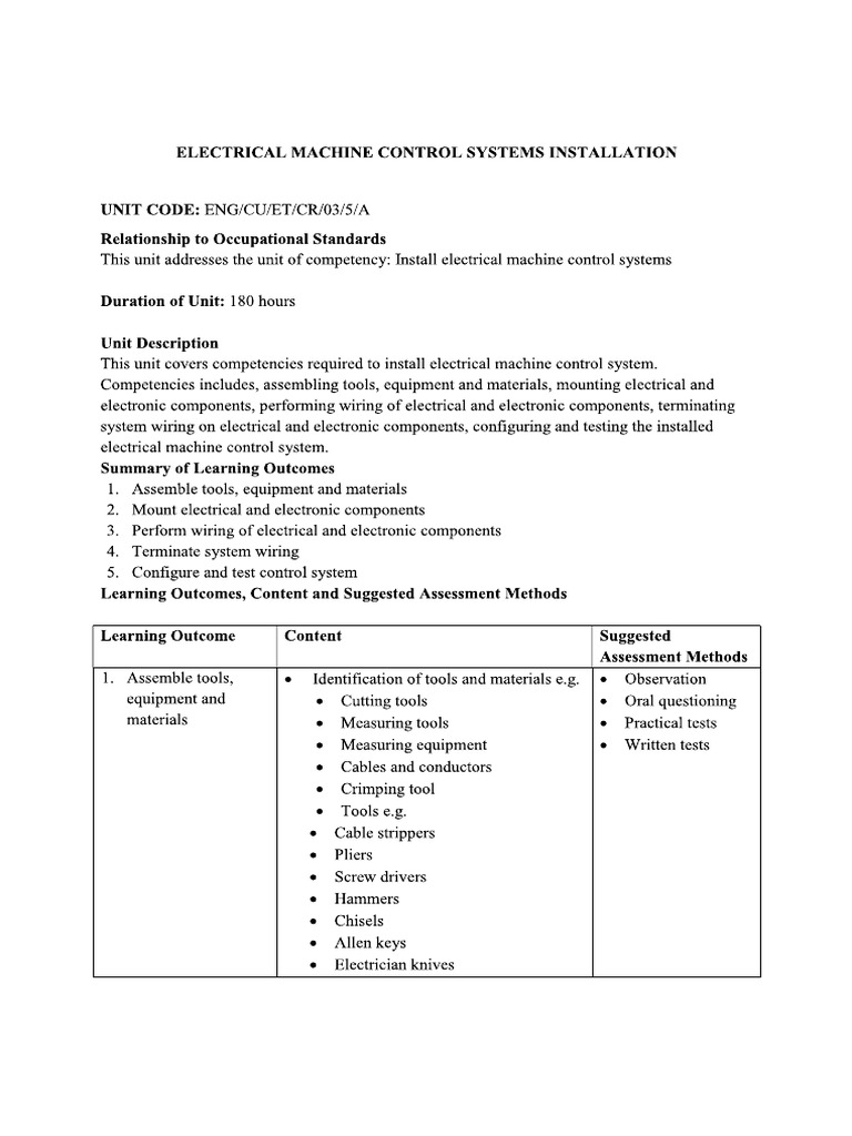 Machine Control Systems | PDF
