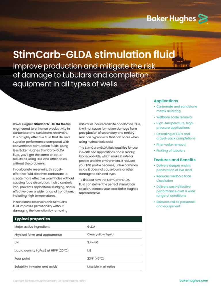StimCarb GLDA Stimulation Fluid SLSH | PDF | Acid | Hydrochloric Acid
