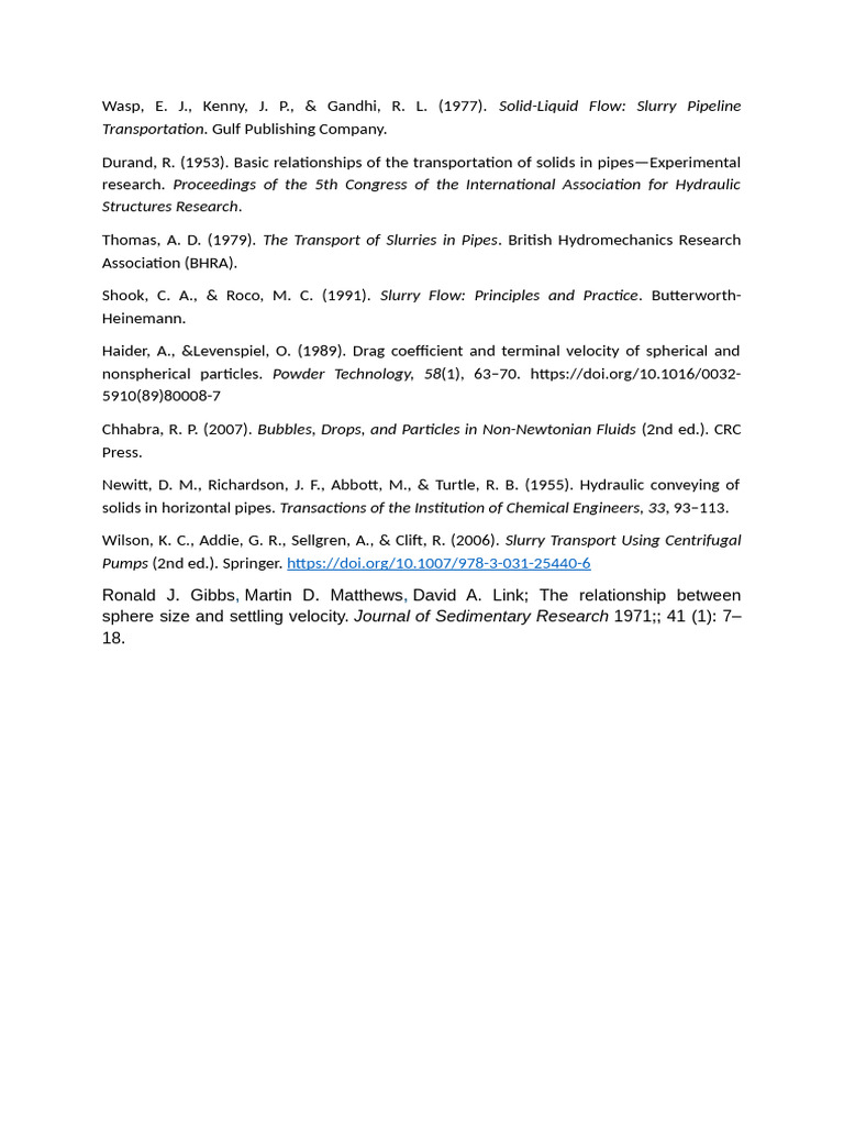 Slurry Transport Papers | PDF