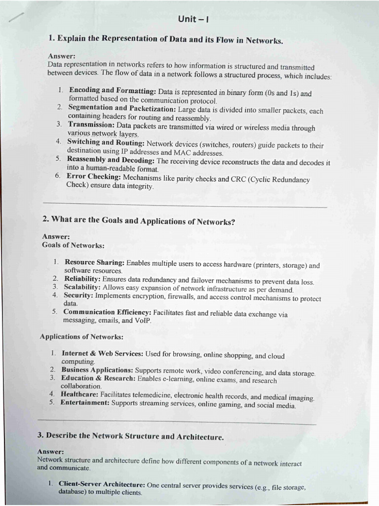 CN Unit I, Unit II, Unit III | PDF