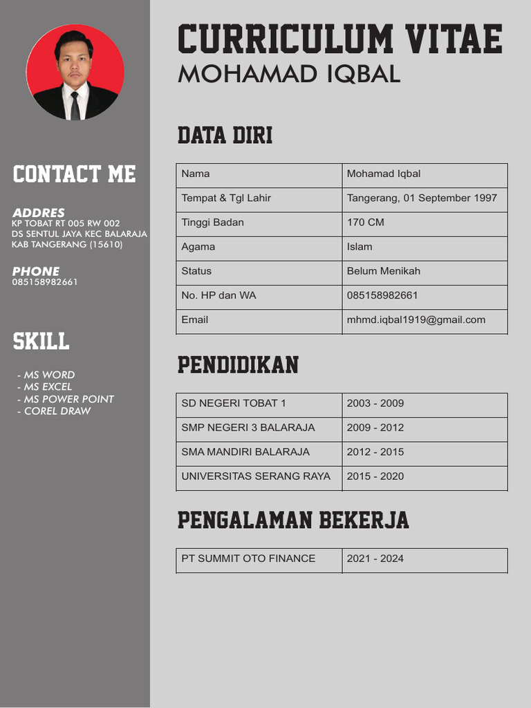 CV Mohamad Iqbal | PDF
