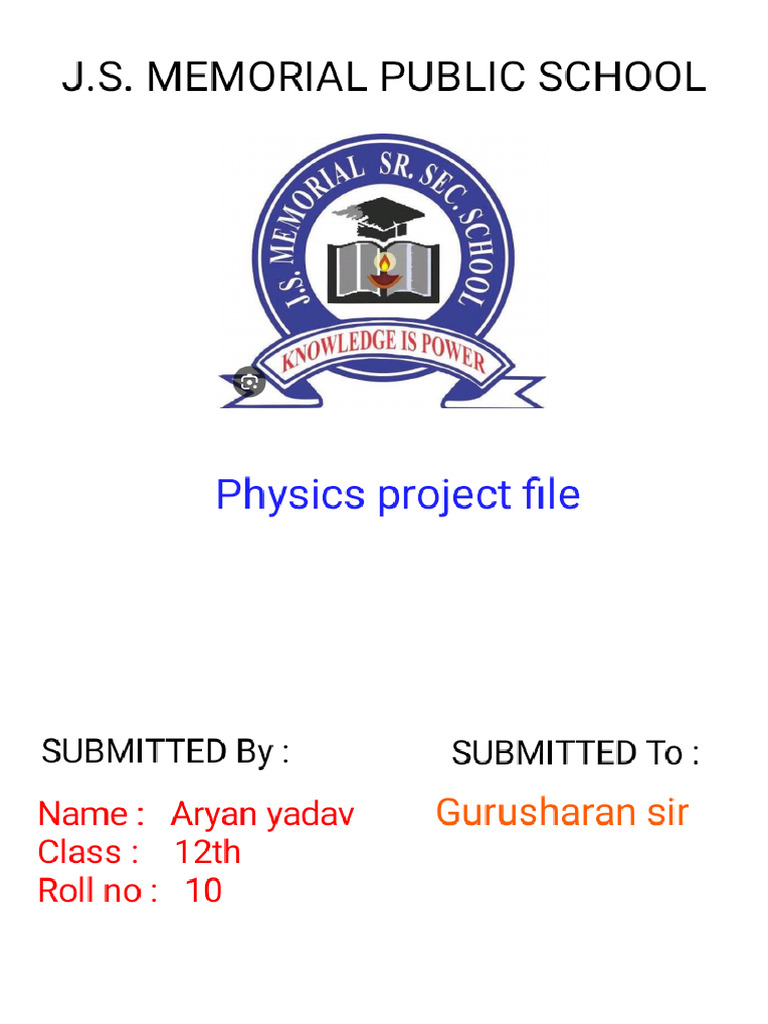 Physics Project File | PDF