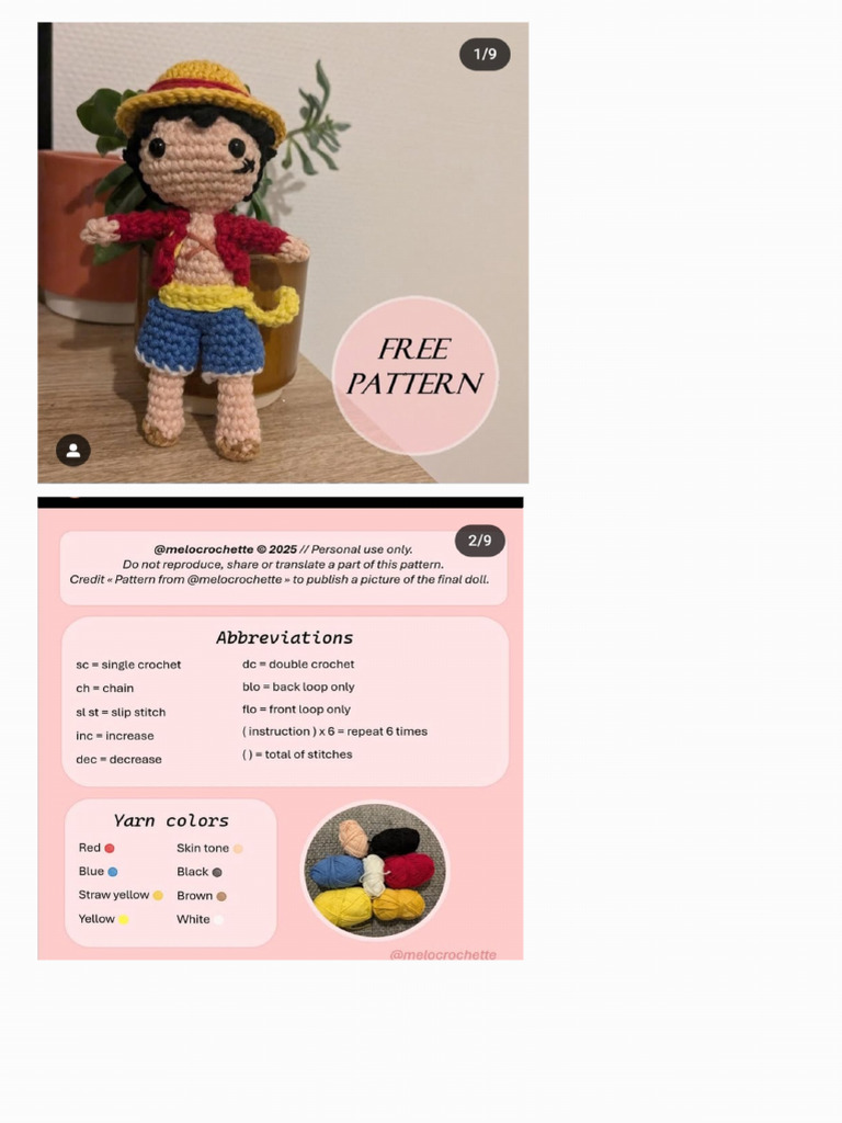 Luffy Crochet | PDF