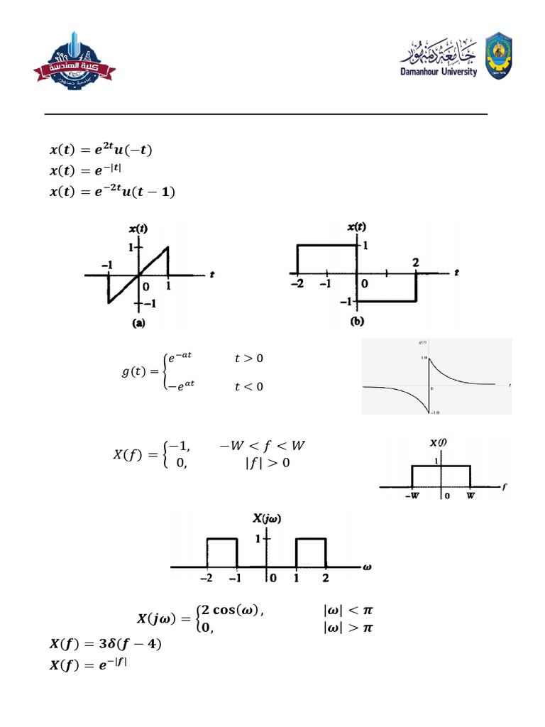 Fourier Transform of Non-Periodic Signals | PDF | Electrical ...