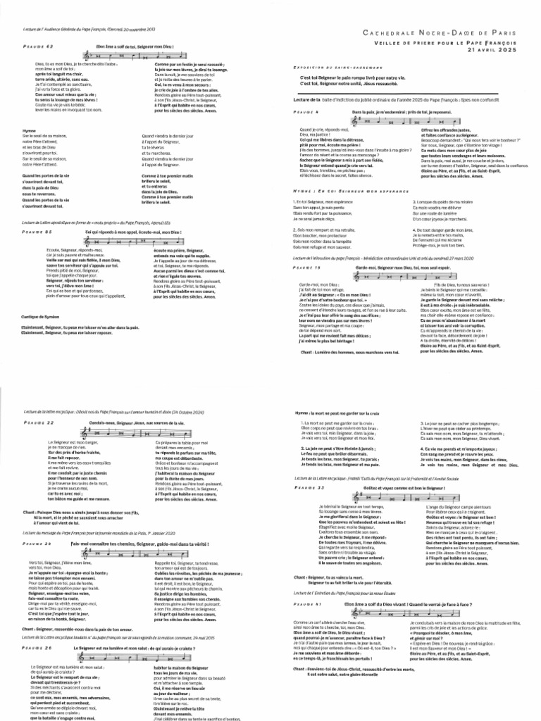 FL Veillee Defunt Pape Francois 21 Avril 2025 | PDF