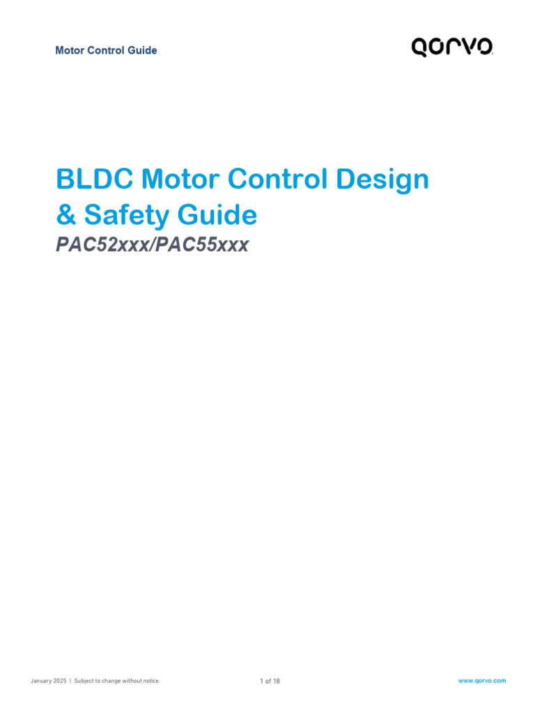 BLDC Motor Control Design and Safety Bundle Pac52xxx Pac55xxx | PDF ...