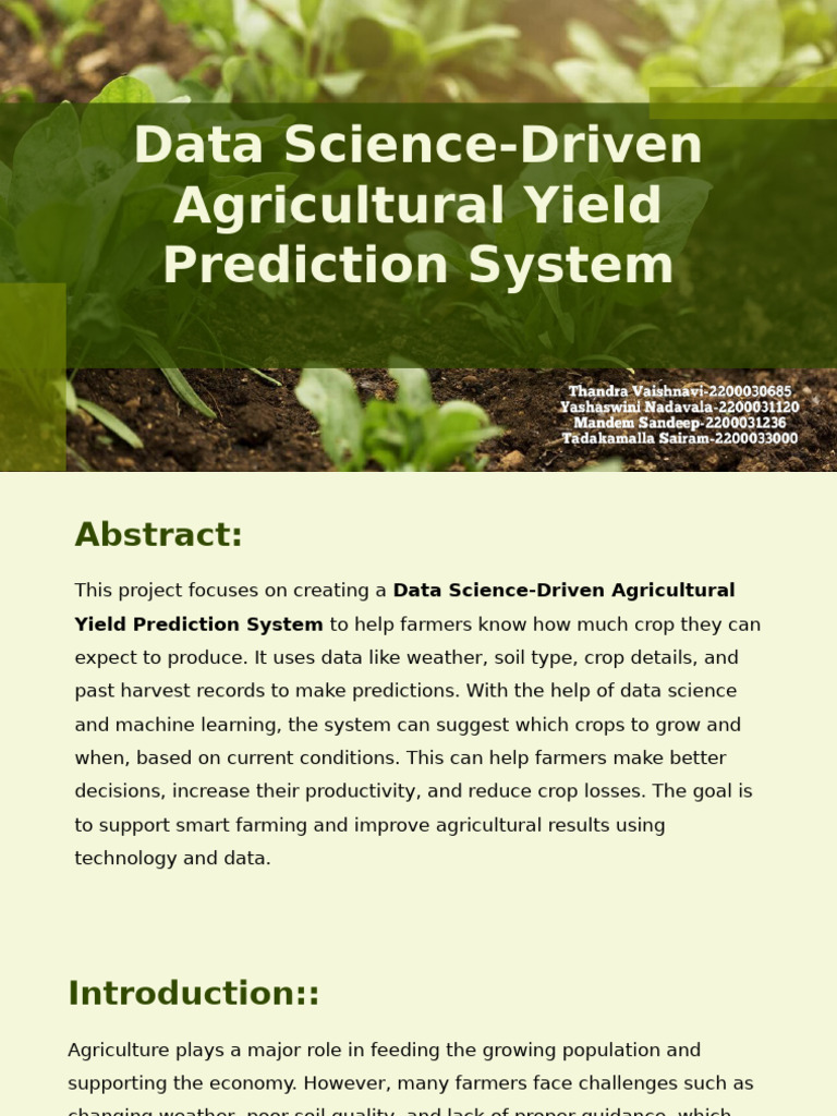 Sustainable Agriculture Project Proposal XL by Slidesgo | PDF ...