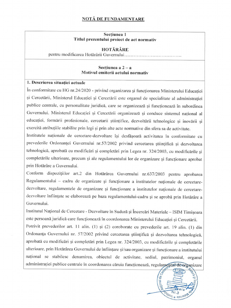 NOTA DE FUNDAMENTARE | PDF