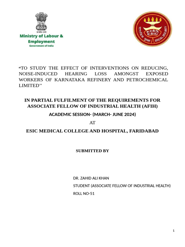 Afih Thesis 3rd June Lt. Colonel (DR) Zahid - Roll No 51 | PDF ...