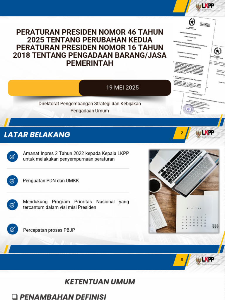 Paparan Perpres 46 Tahun 2025 - 19052025 | PDF