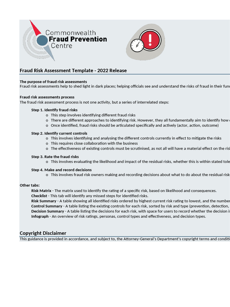 Fraud Risk Assessment Template | PDF | Risk | Risk Assessment