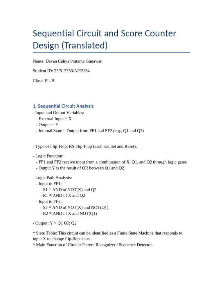 Sequential Counter Design Translated | PDF | Theoretical Computer Science | Electronic Engineering
