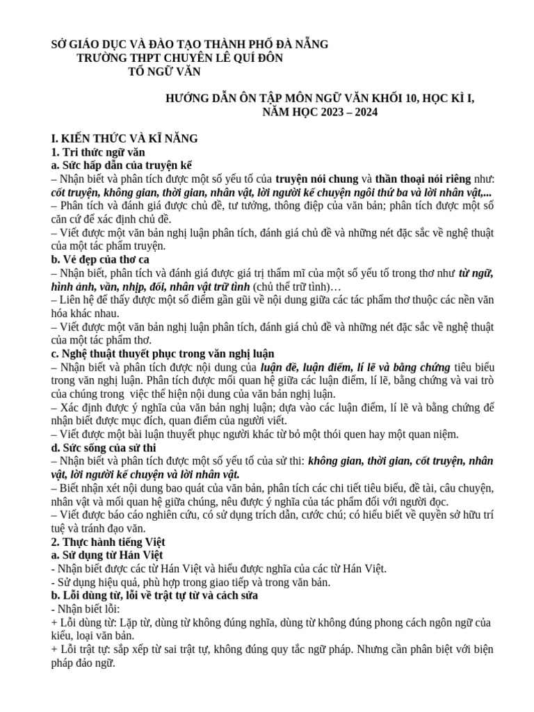 Decuong Cuoi Ki 1. Lqd. Cam | PDF