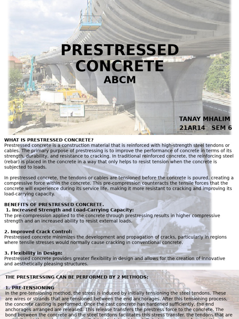 Prestressed Concrete Main | PDF | Prestressed Concrete | Concrete