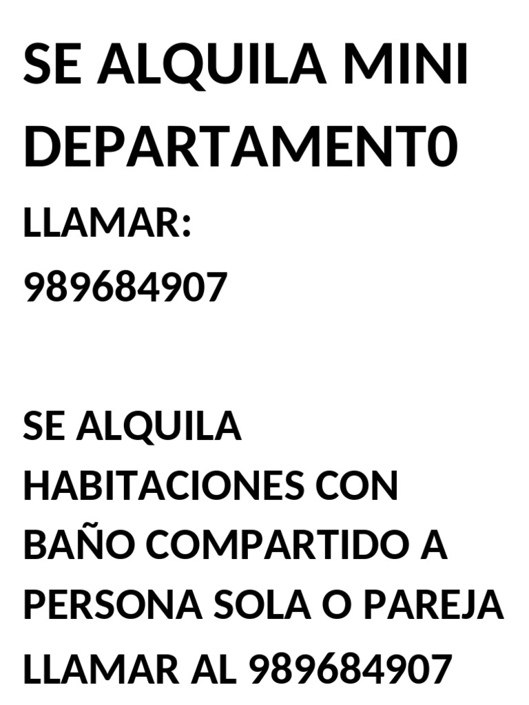 Se Alquila | PDF