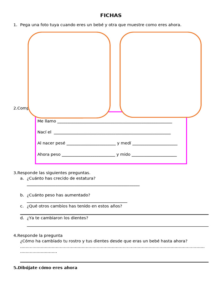 FICHAS para El Viernes 05-04 2do C | PDF
