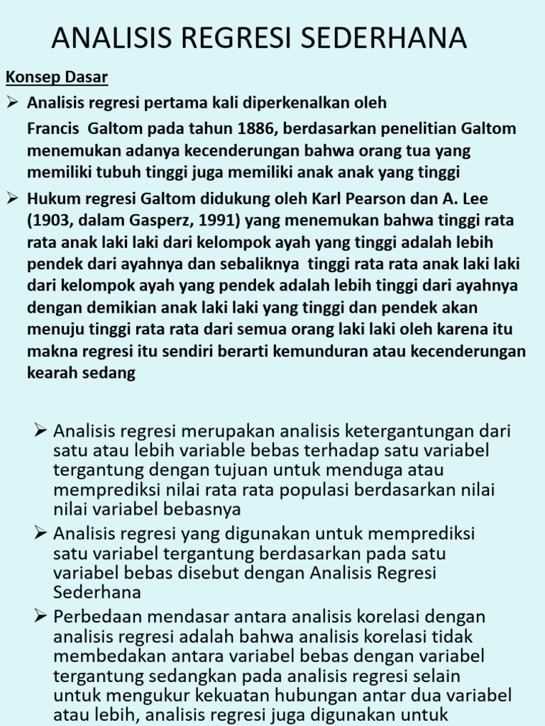 4 Analisis Regresi Sederhana | PDF