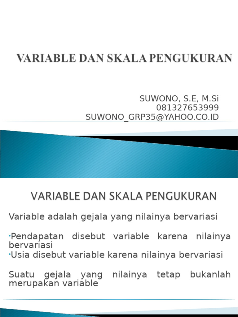2 Variable Dan Skala Pengukuran | PDF