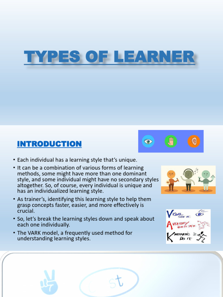 TYPES OF LEARNER | PDF