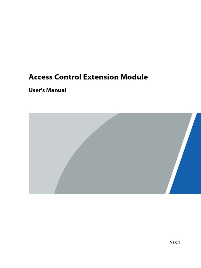 Access Control Extension Module - User's Manual - V1.0.1 | PDF ...