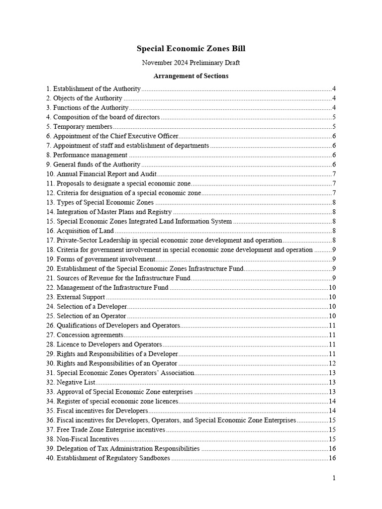 Special Economic Zones Bill, 2025 | PDF | Tax Exemption | Taxes